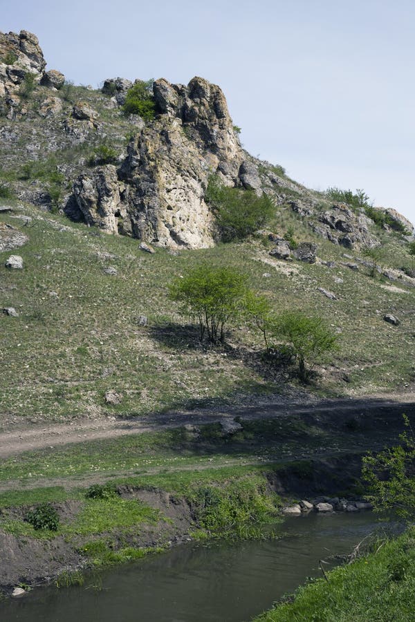 Rock over the river stock image. Image of rock, scanery - 174111123