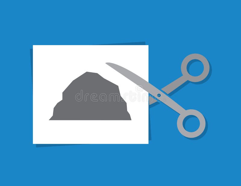 Rock Paper Scissors stock vector. Illustration of grey - 42539818