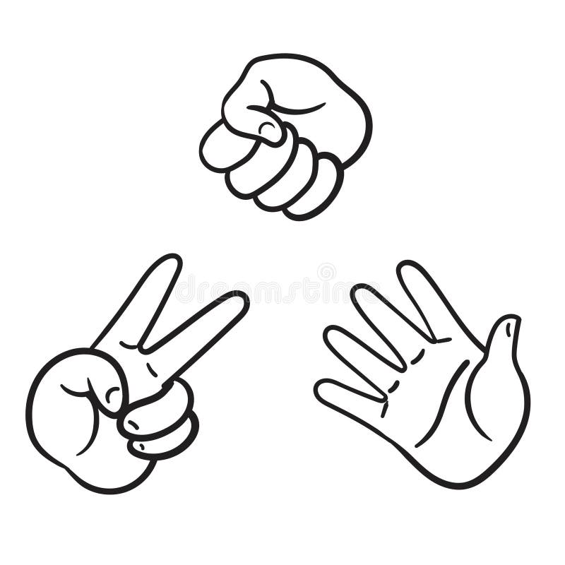 Rock paper scissors game stock vector. Illustration of idea - 319647550