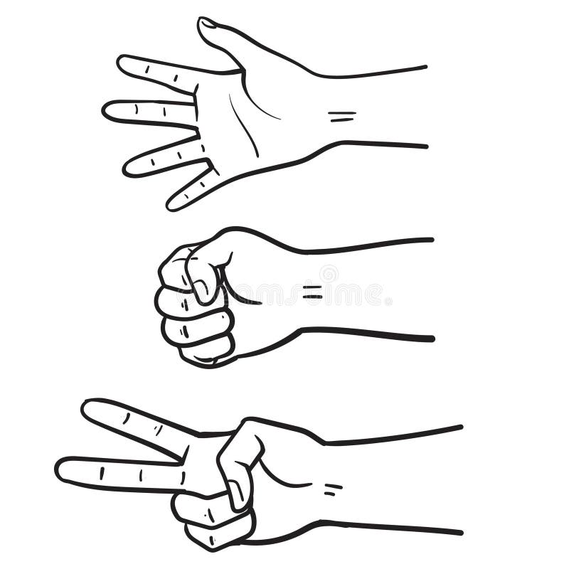 Rock Paper Scissors Game Vector Stock Vector - Illustration of vector ...