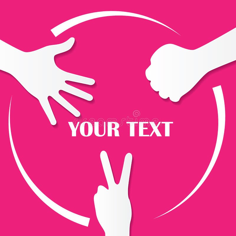 Hand Gesture Rock Game Stock Illustrations – 266 Hand Gesture Rock Game ...