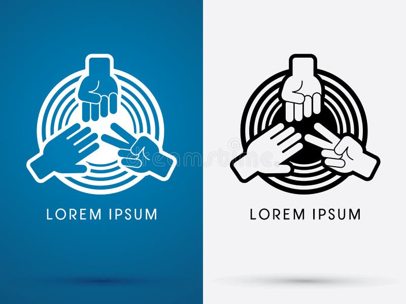 Rock Paper Scissors logo stock vector. Illustration of element - 87904419
