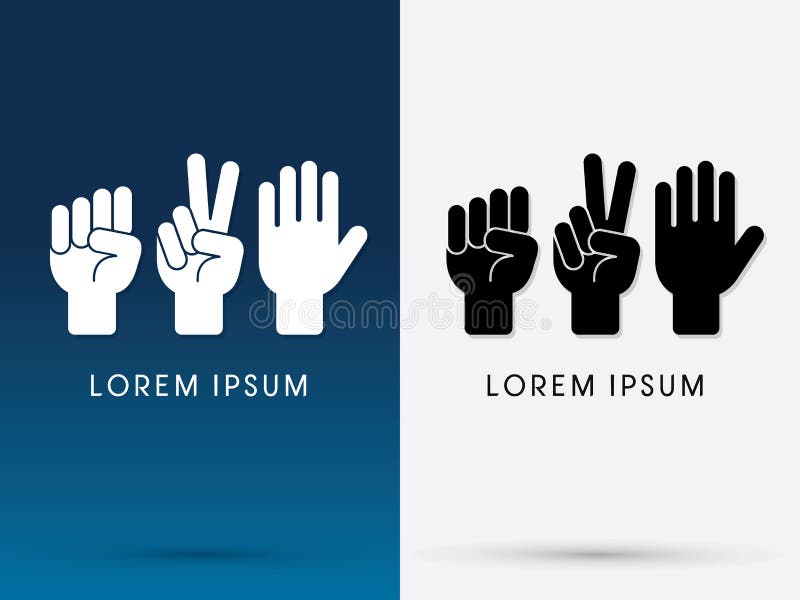 Rock Paper Scissors EPS Vector File Stock Illustration - Illustration ...