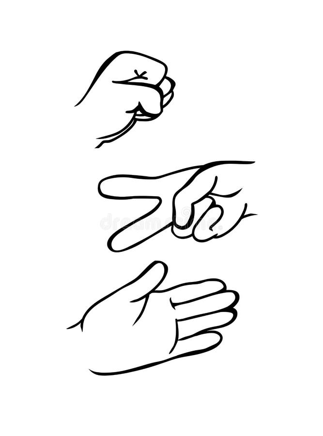 Rock Paper Scissors Set Stock Illustrations – 105 Rock Paper Scissors ...