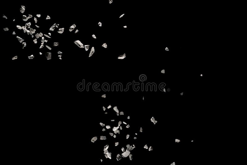 Rock Particles Splatter on Dark Background. Stock Photo - Image of ...
