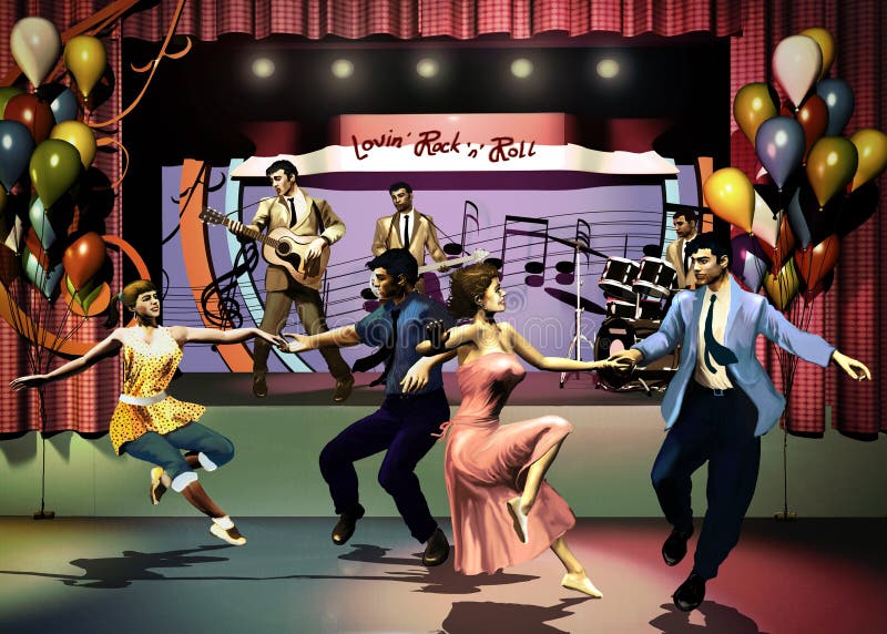 Rock party stock illustration. Illustration of advertising - 25106335