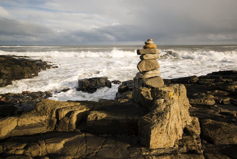 Rock pile stock photo. Image of northumberland, ocean - 12275134