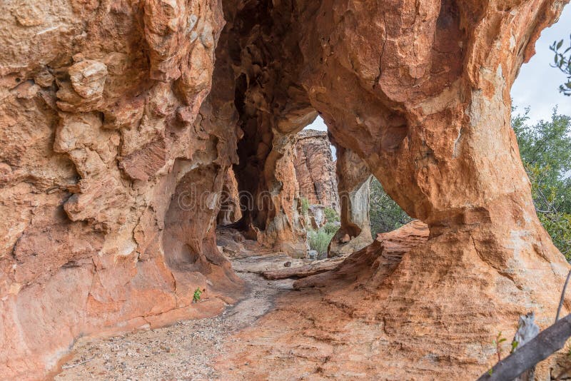 Rock Pillars and Arches at the Stadsaal Caves Stock Image - Image of ...