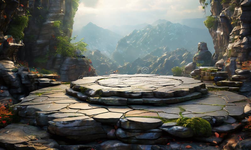 Rock Platform Podium Product Presentation Stock Illustration ...