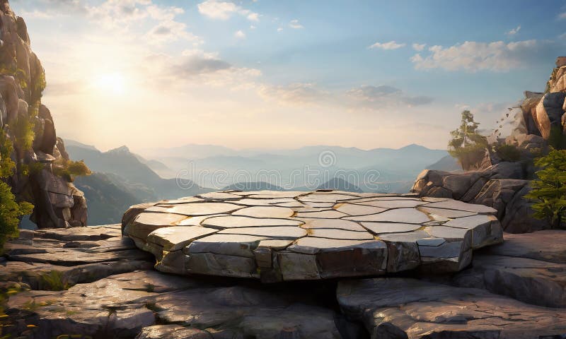 Rock Platform Podium Product Presentation Stock Illustration ...