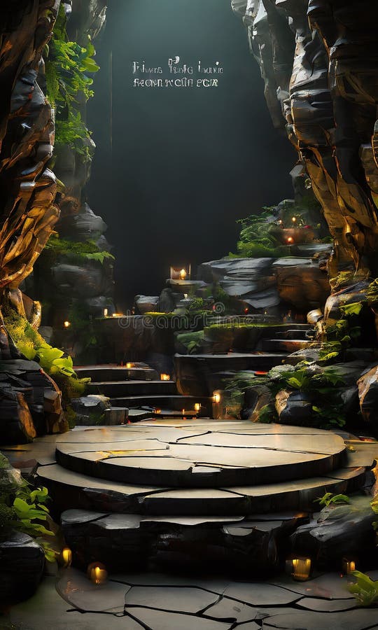 Rock Platform Podium Product Presentation Stock Illustration ...