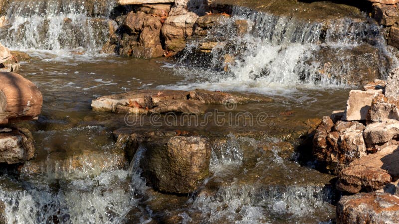 Rock Pool with Flowing Water Over Reddish Stone Stock Photo - Image of ...