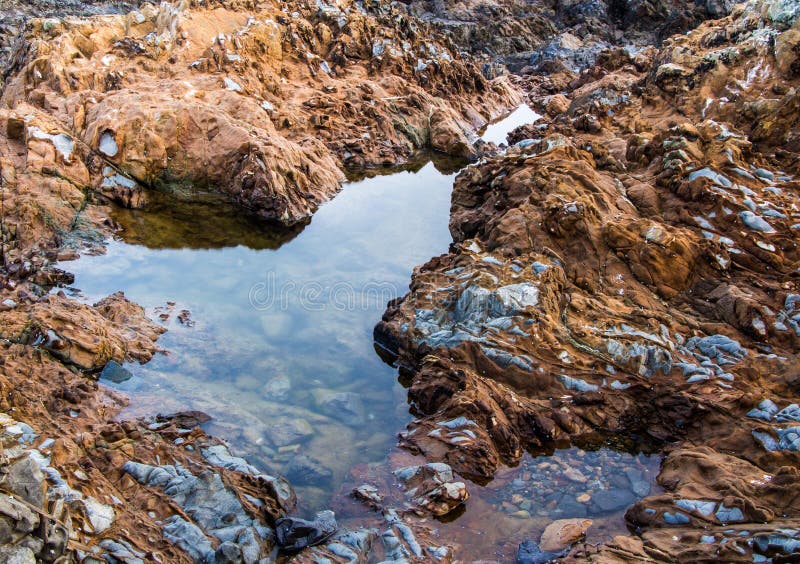 Rock Pool stock photo. Image of reflection, still, nature - 34820964