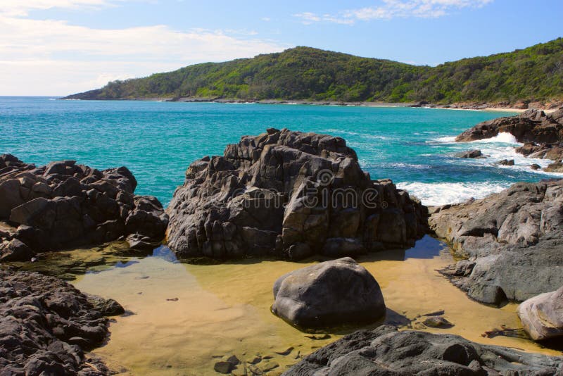 Rock pools stock image. Image of travel, ocean, clouds - 6320853
