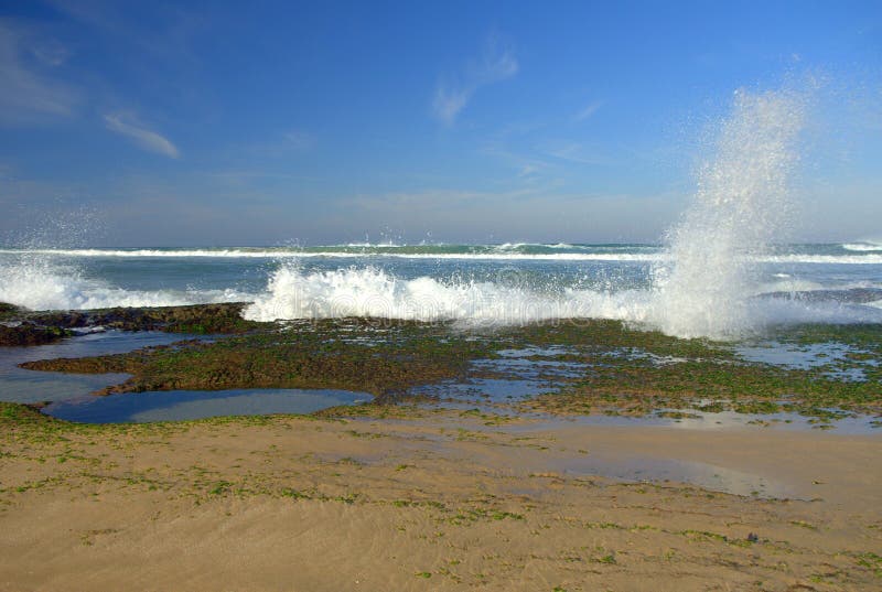 Rock Pools on the Sea Shore Stock Photo - Image of backdrop, aspect ...