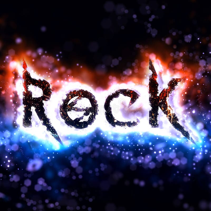 Rock Poster with Bokeh Elements Stock Illustration - Illustration of ...