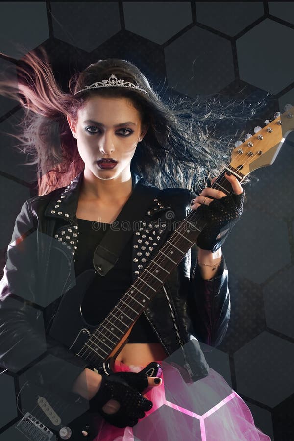 Rock princess stock photo. Image of girl, grunge, concert - 175639346