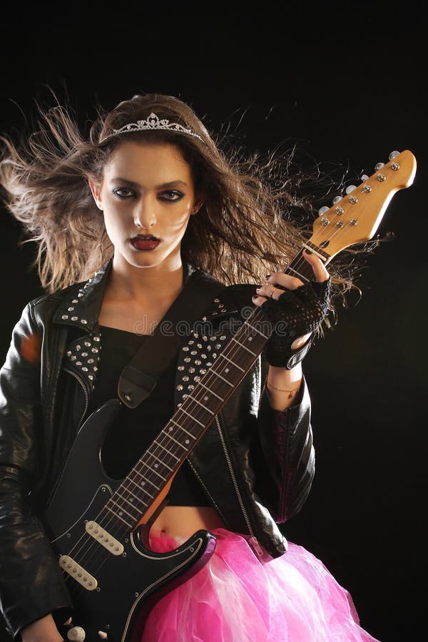 Rock Princess Wearing a Tiara Stock Photo - Image of fashion, lips ...
