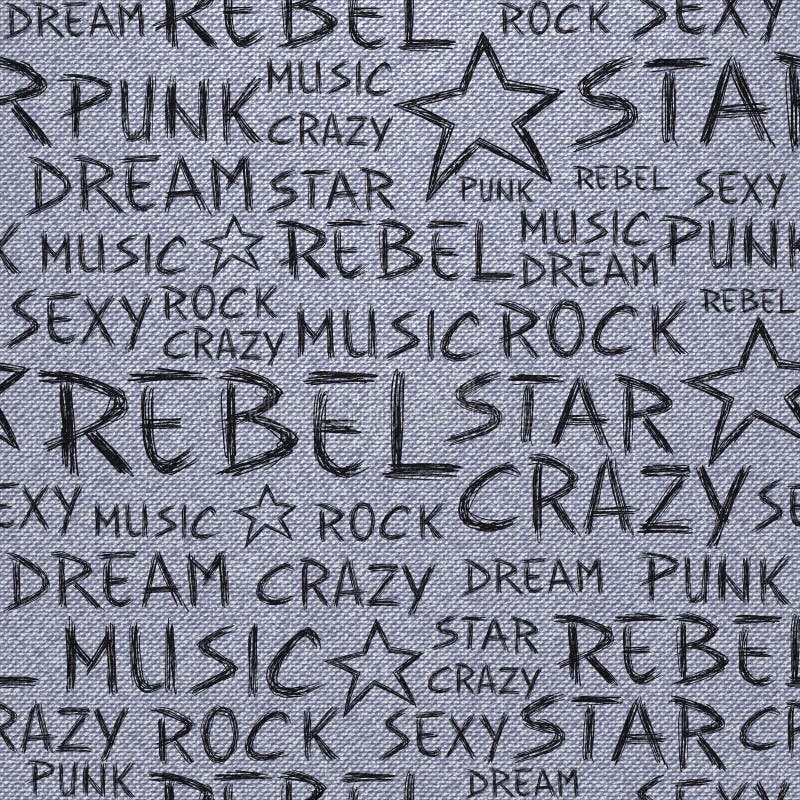 Rock punk seamless texture stock vector. Illustration of graphic ...
