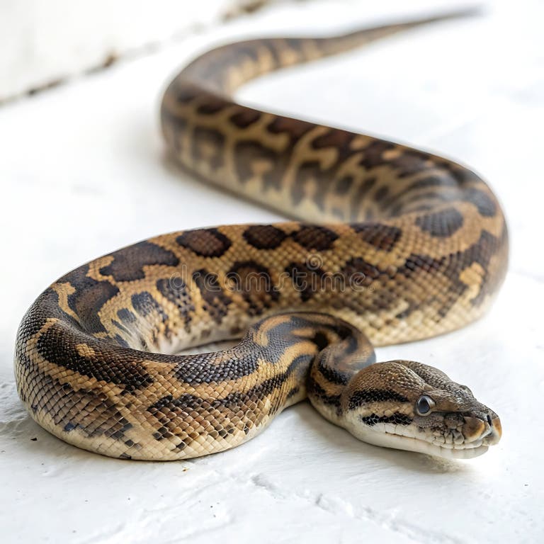 Rock Python in Transparent Background Closeup of a Boa Constrictor ...