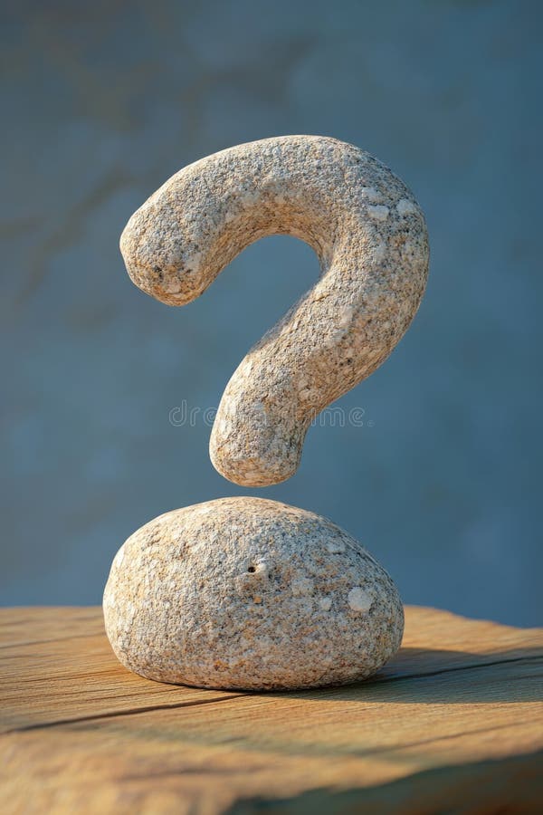 Rock with question mark stock photo. Image of philosophy - 385274190