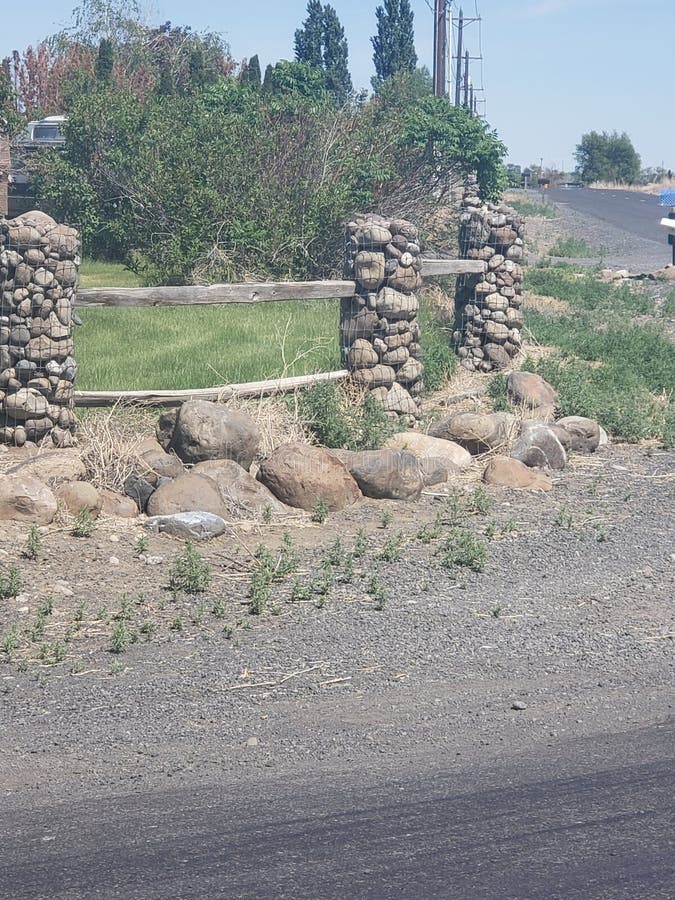Rock and rail fence stock image. Image of fence, rail - 220891999
