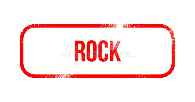Rock - Red Grunge Rubber, Stamp Stock Illustration - Illustration of ...