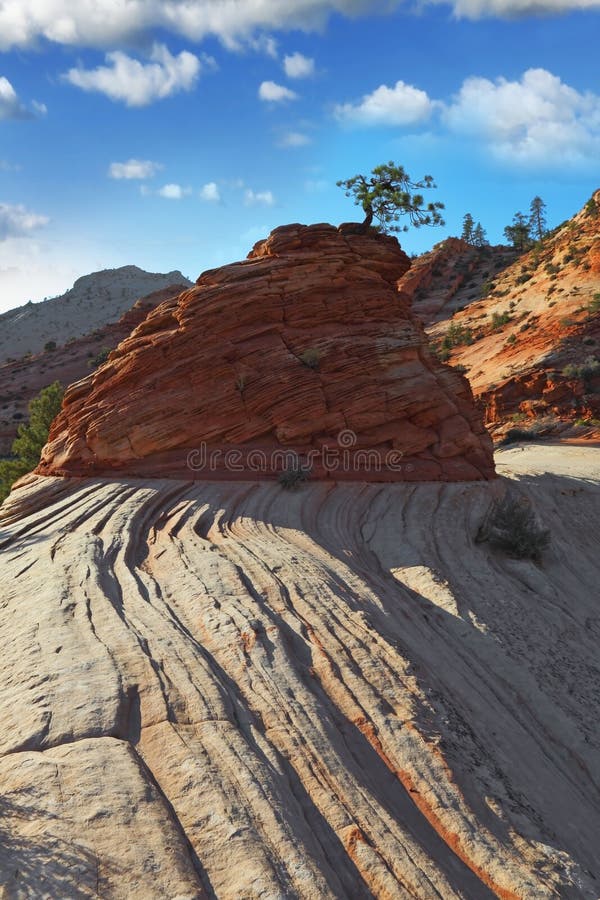 Rock of Red Sandstone in the Navajo Reservation Stock Photo - Image of ...