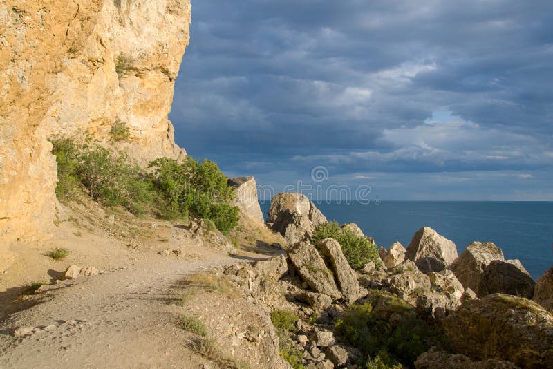 Rock road stock image. Image of rock, road, clouds - 152116973