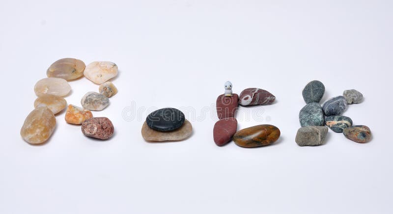 Word Rock Made with Small Rocks Stock Image - Image of firm, tough ...
