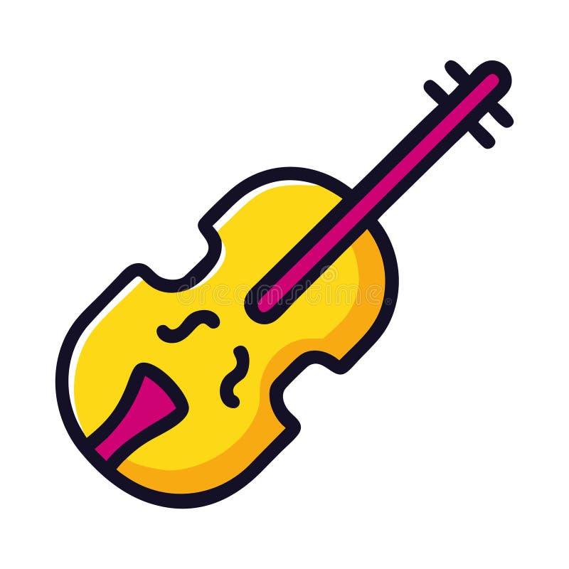 Rock and roll cello icon stock vector. Illustration of performance ...