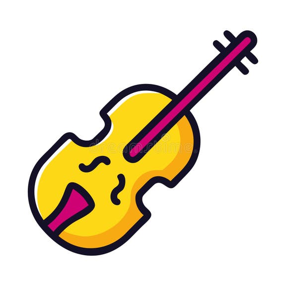 Rock and roll cello icon stock vector. Illustration of performance ...