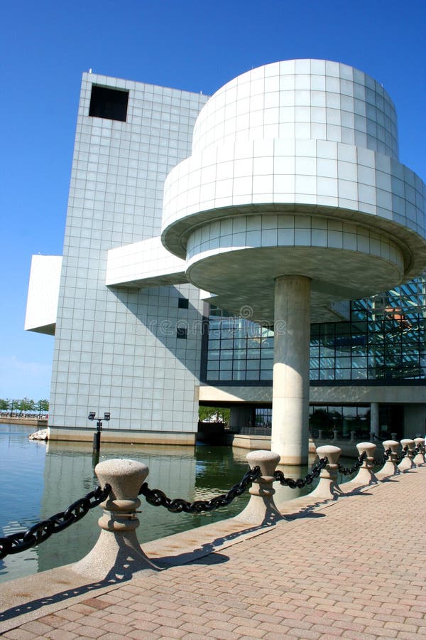 Cleveland Rock and Roll Hall of Fame Stock Image - Image of harbor ...