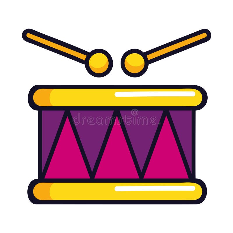 Rock and roll drum icon stock vector. Illustration of punk - 361313567