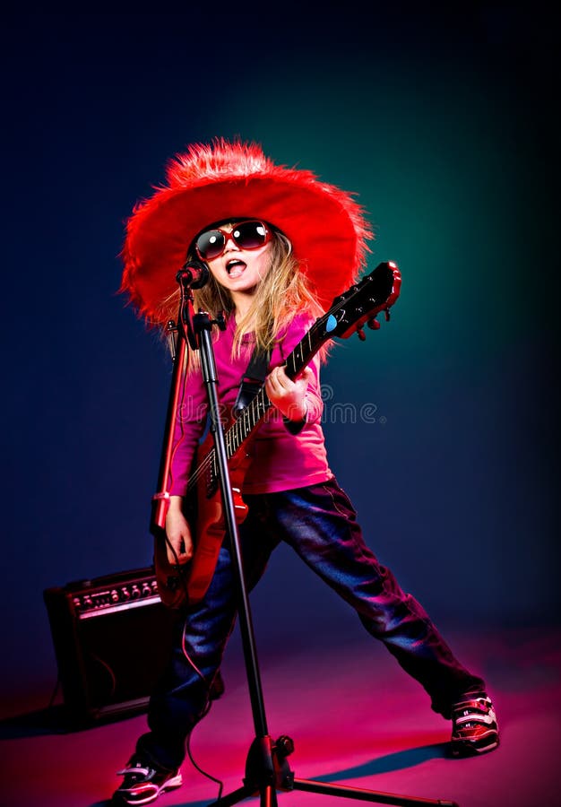 Rock and Roll girl stock photo. Image of childhood, playing - 23274822