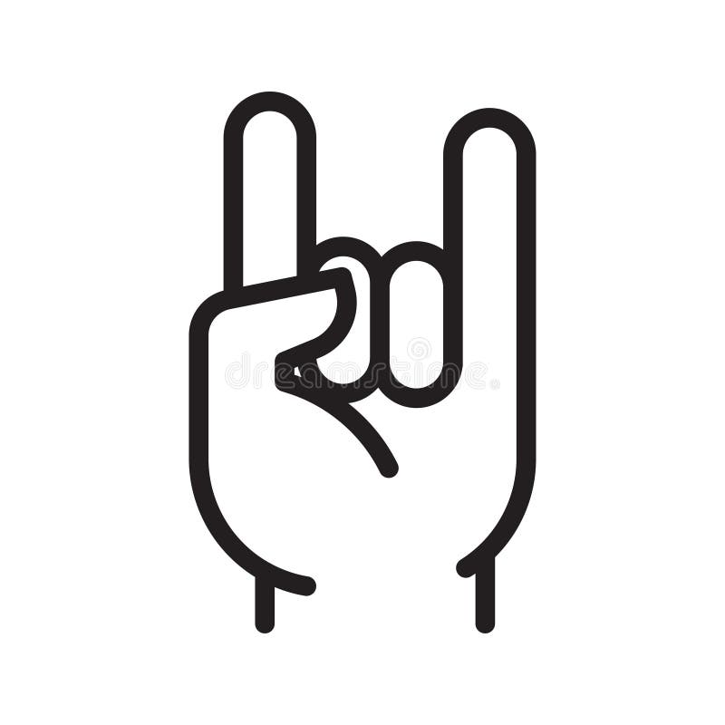 Rock Roll Hand Sign Stock Illustrations – 5,032 Rock Roll Hand Sign ...