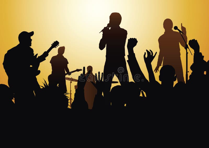 Rock concert vector stock vector. Illustration of human - 5321334