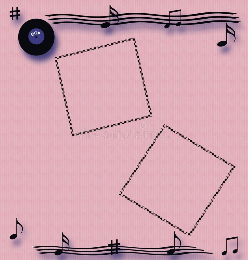 Rock and roll scrapbook stock illustration. Illustration of party - 7334398