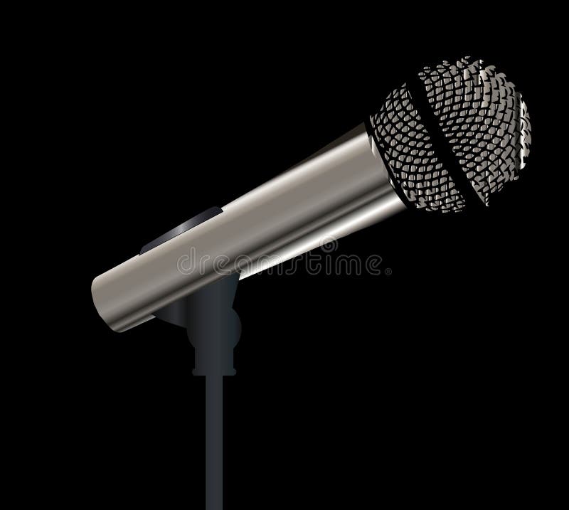 Rock and Roll Stage Microphone Background Stock Vector - Illustration ...