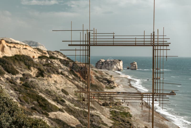 Rock of the Roman on Paphos Island in Cyprus Captured through a ...