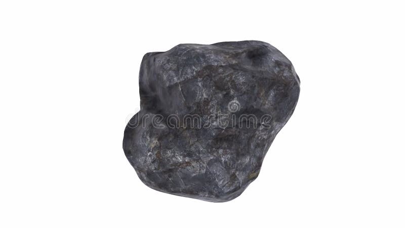 Rock Rotation in Loop on White Background Stock Footage - Video of ...