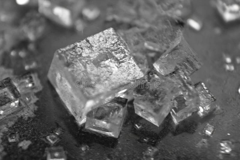 Cube Shaped Rock Salt Cube Crystals Stock Photo - Image of crystalline ...