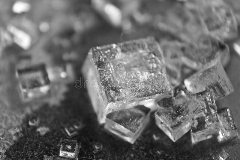 Rock salt cube crystals stock photo. Image of science - 164267338
