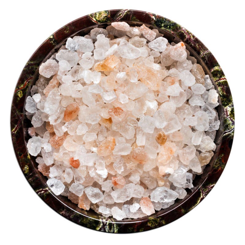 Rock Salt Isolated Top View Stock Image - Image of spice, ingredient ...