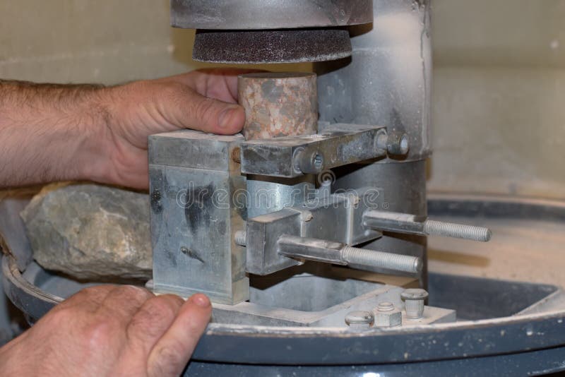 Rock sample in laboratory stock image. Image of aggregate - 256769987