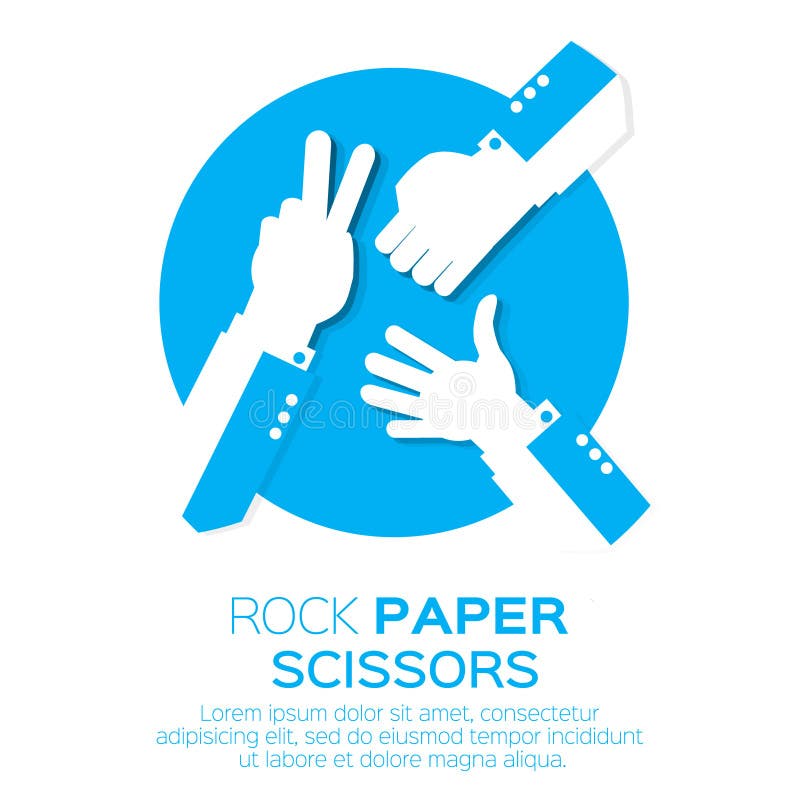Rock, Scissors, Paper stock vector. Illustration of gambling - 60799768