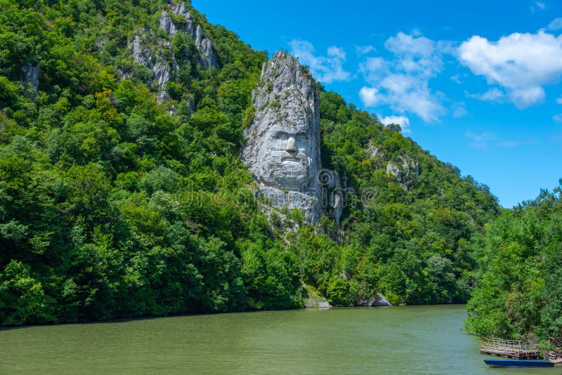 Rock Sculpture of Decebalus at Iron Gates National Park in Roman ...