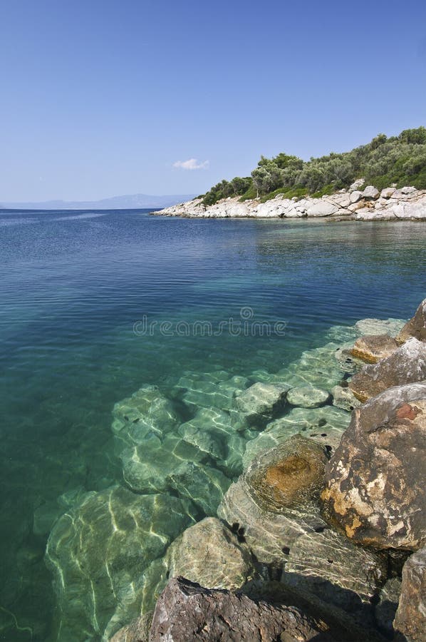Rock and sea stock image. Image of relax, reflection - 14820365