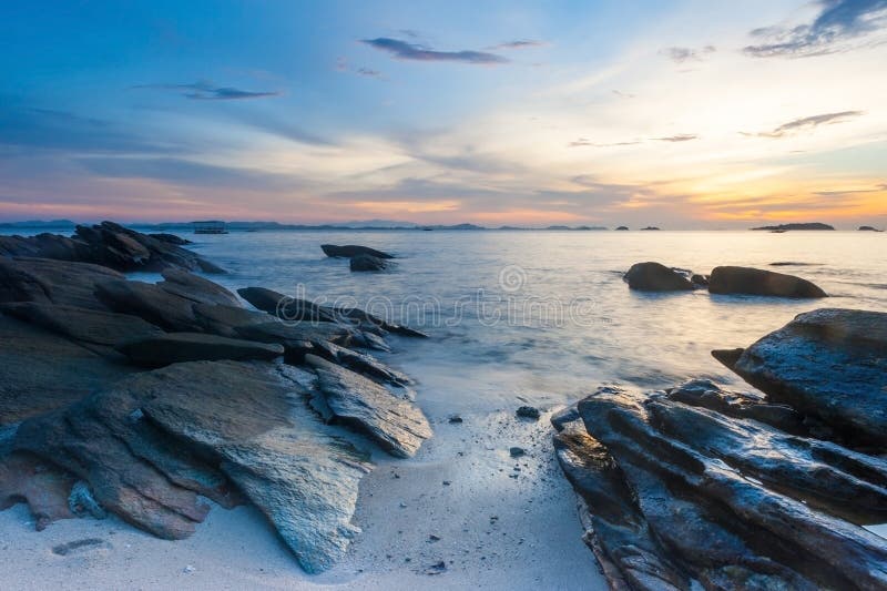 Rock in the sea Thailand stock image. Image of background - 36930575