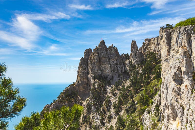 Rock and sea view, Russia stock image. Image of hiking - 161582745